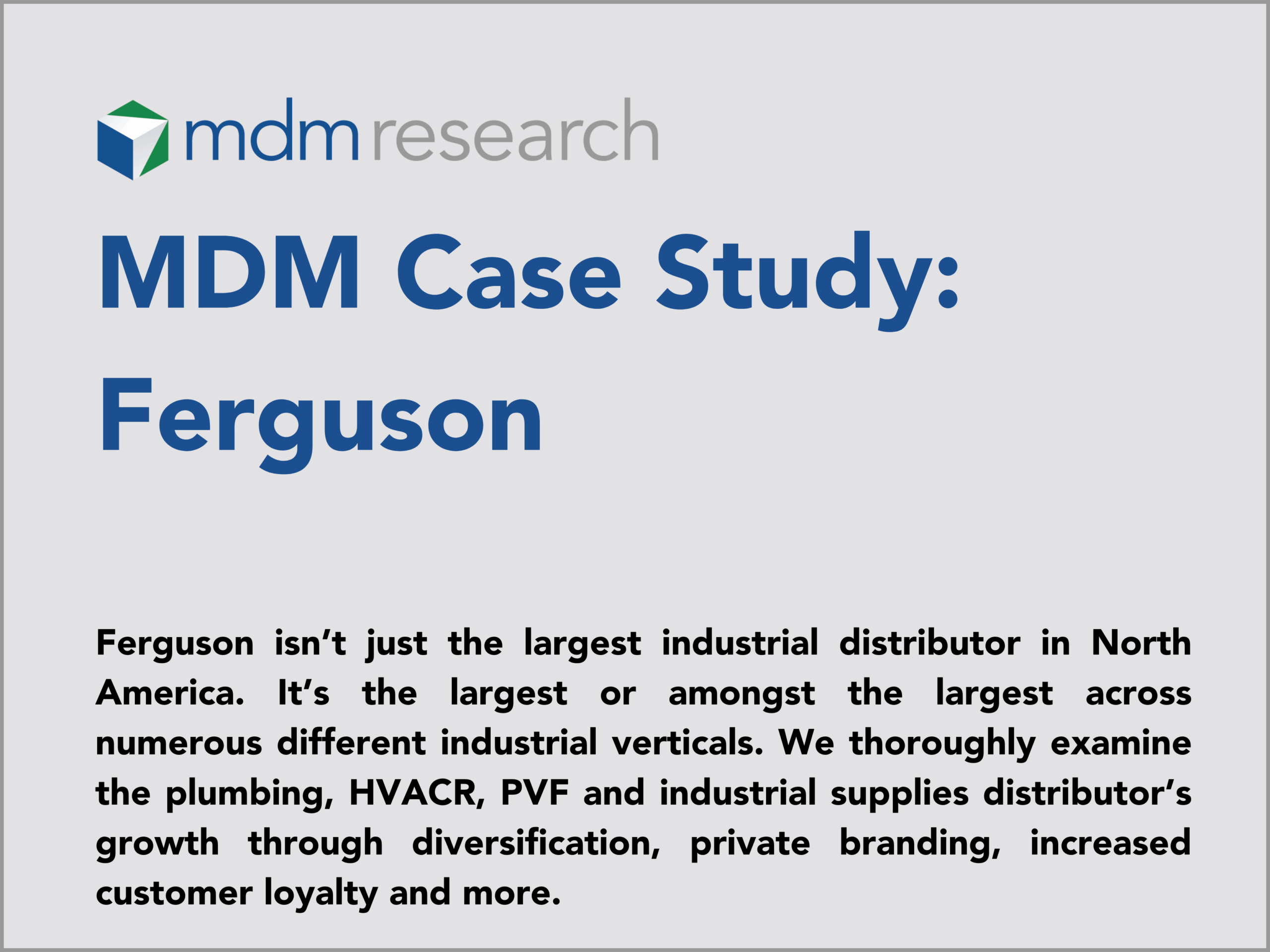 Ferguson Case Study - Modern Distribution Management