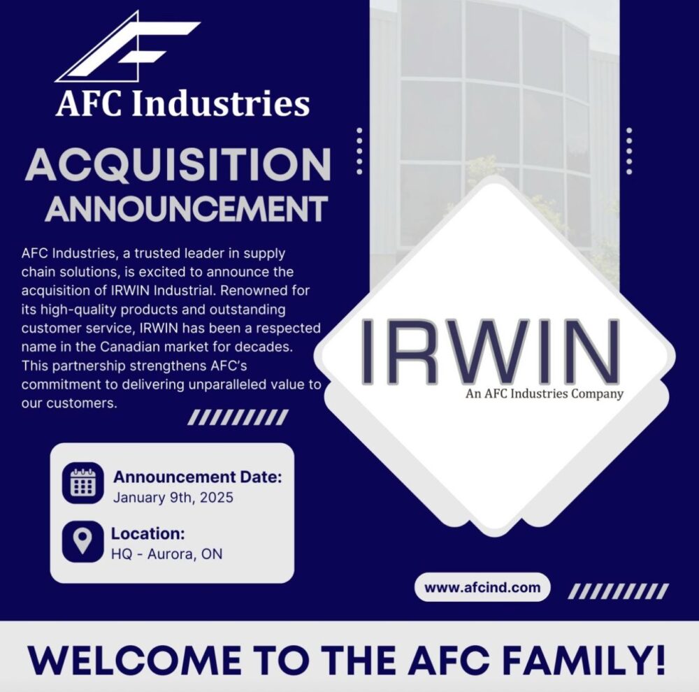 AFC Industries Acquires Irwin Industrial in Canada - Modern ...